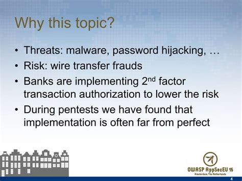 Appsec Eu 2015 E Banking Transaction Authorization Possible Vulnerabilities Security