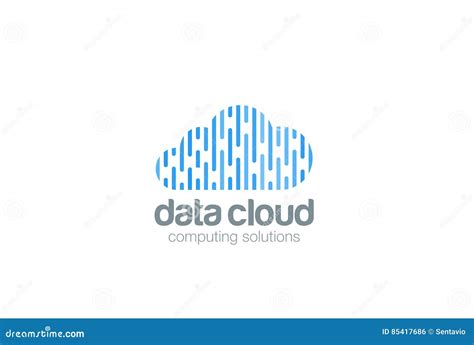Cloud Computing Logo Design Data Storage Network T Stock Vector Illustration Of Weather