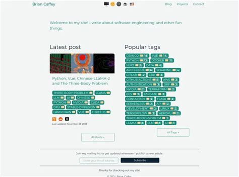 Briancaffey Github Io By Briancaffey A Nuxt Template Built At Lightspeed