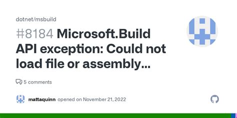 Microsoft Build API Exception Could Not Load File Or Assembly Microsoft Build Framework