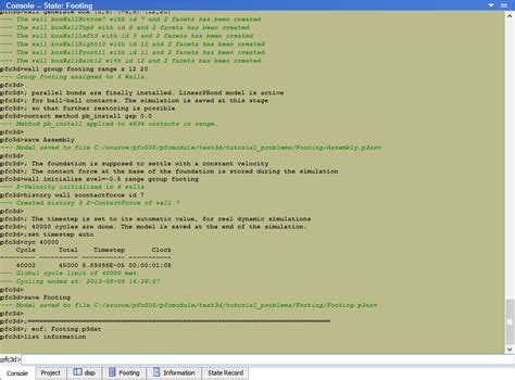 The Console Pane — Pfc 60 Documentation