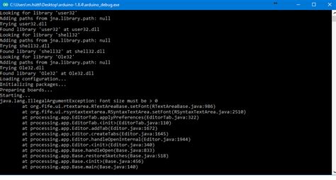 Ide Doesn T Start Font Size Must Be Ide X Arduino Forum