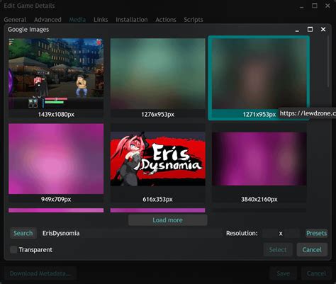 is there any way to disable the nsfw blur when searching for media to