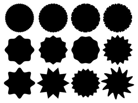 Premium Vector Wavy Edge Rectangle Shapes Icon Set