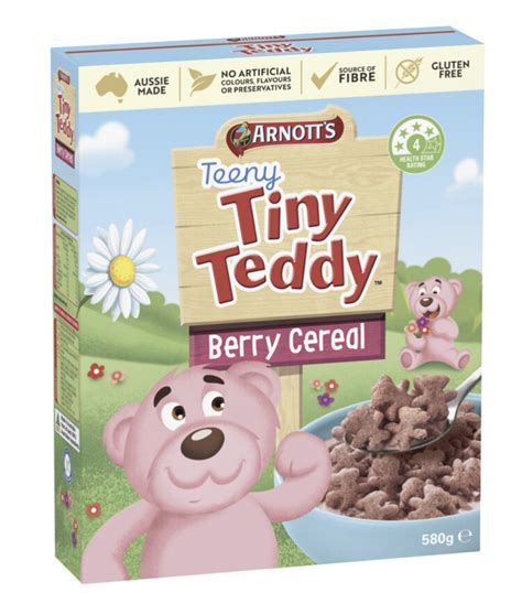 Arnotts Teeny Tiny Teddy Cereal Berry 580g Gluten Free Products Of