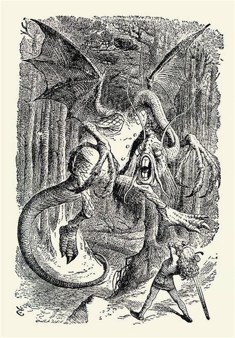 Jabberwocky Alice In Wonderland Drawing