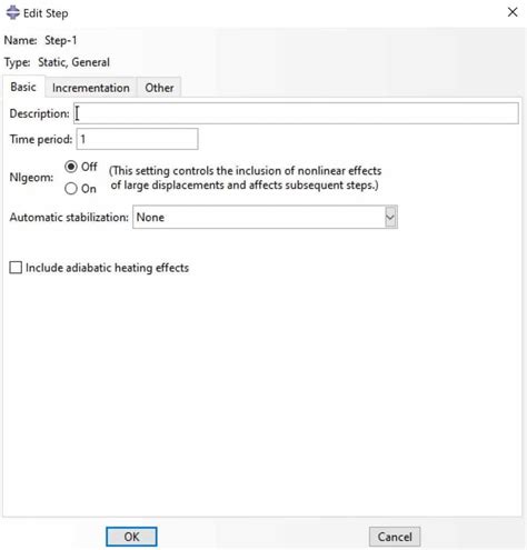 Step Time And Increment Setting In Abaqus