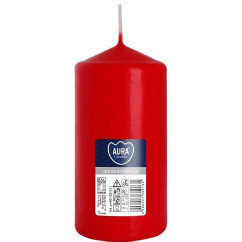 ᐉ Свічка столова циліндр Bispol Aura Candles Sw60 120 030 Червоний 21591412 • Краща ціна в