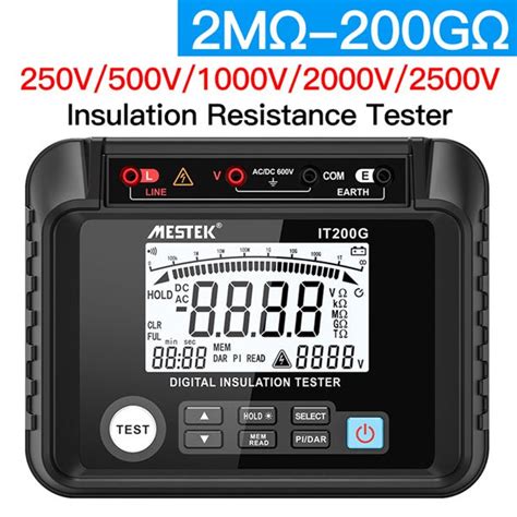 Insulation Resistance Tester Digital Meter Resistance Voltage Polariza