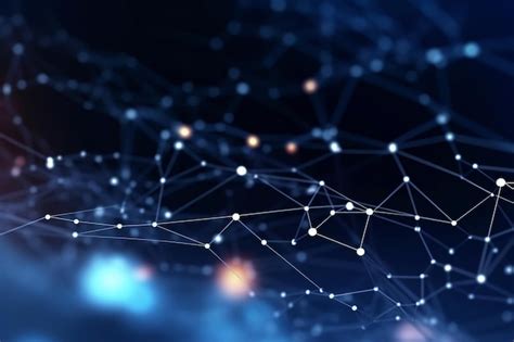 Technology Abstract Background With Moving Dots And Lines Network Connection Structure