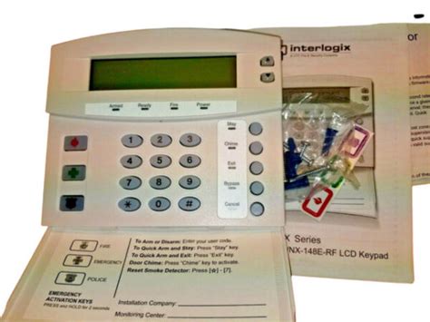 Interlogix Networx Nx 148e Rf Lcd Keypad With Wireless Receiver White For Sale Online Ebay