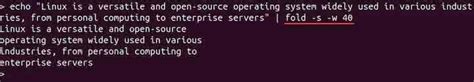 Fold Command In Linux