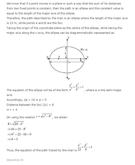 Conic Sections Class Mathematics NCERT Solutions