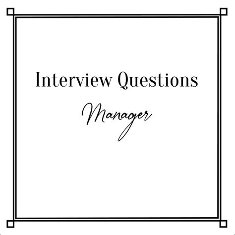 Interview Questions Manager V R B Management Consulting Co Llc