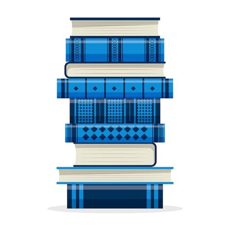 Pila Plana Dibujada A Mano De Libros Vector Gratis