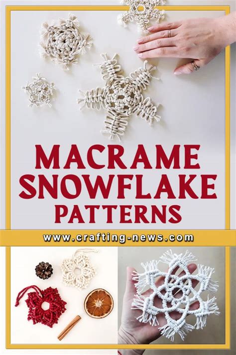24 macrame snowflake patterns crafting news