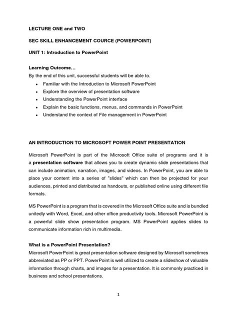Powerpoint Lecture Note Yr 2 Week One Two Three And Four 1 Pdf Computer File
