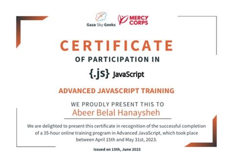 Abeer Hanaysheh On Linkedin Training Javascript Webdevelopment Gsg