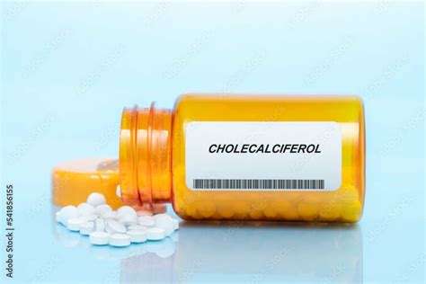 Cholecalciferol Drug In Prescription Medication Pills Bottle Stock-Foto ...