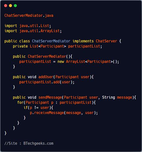 Mediator Design Pattern Btech Geeks
