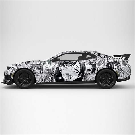 Ahegao Anime Girl Face Itasha Full Car Vinyl Wrap Decal Sticker Favor