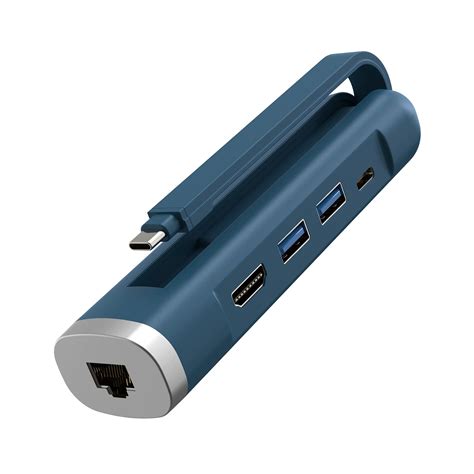 USB C Hub Multiport USB Type C Adepter With 4K HDMI Elexlinco 5 In 1 Silicone Charging Hub