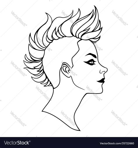 Punk Mohawk Drawing