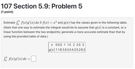 solved 107 section 5 9 problem 5 1 point estimate