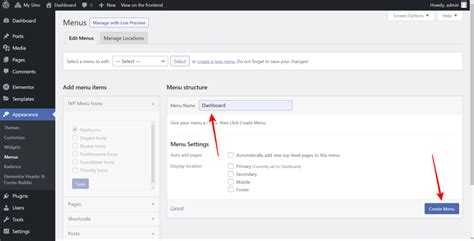 Wordpress Create A Dashboard For Authors With Elementor