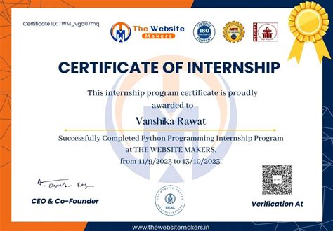 I Have Recently Completed A One Month Internship On Python A Popular And Versatile Programming