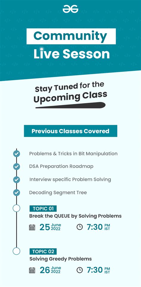 Dsa Community Session Geeksforgeeks