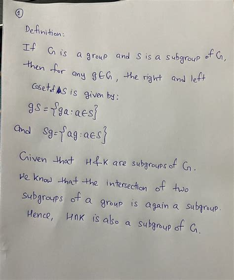 Answered 19 Let H And K Be Subgroups Of A Group G Prove That Gh Ngk