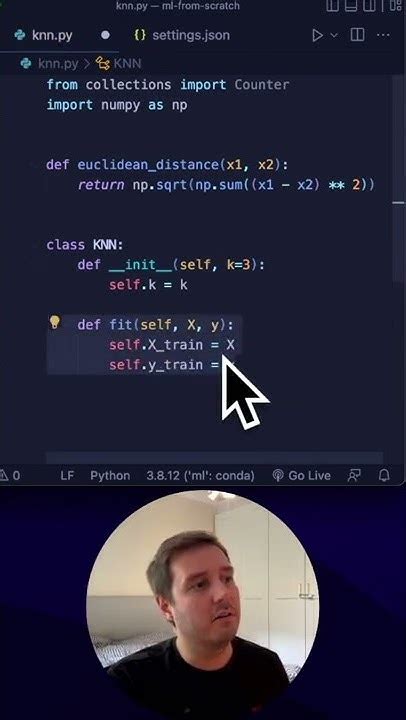 knn in python from scratch machine learning tutorial youtube