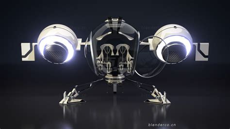Blender飞船飞行器模型 群友投稿，作者不详，知道的话留言 Blender布的