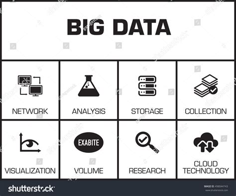 Big Data Chart Keywords Icons Stock Vector Royalty Free 498044743 Shutterstock