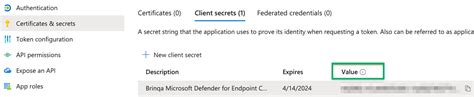 Microsoft Defender For Endpoint · Brinqa Documentation
