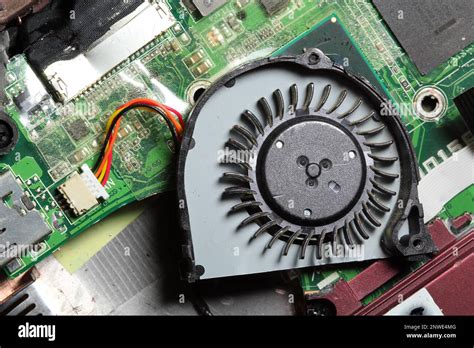 Small Fan Removed From A Laptop Computer Stock Photo Alamy