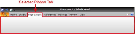WPF RibbonView Selection Telerik UI For WPF