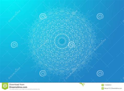 Fractal Element With Compounds Lines And Dots Big Data Complex Graphic Abstract Background