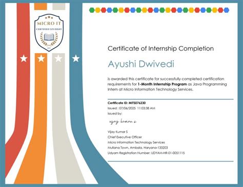 Internship Javaprogramming Learningexperience Microit