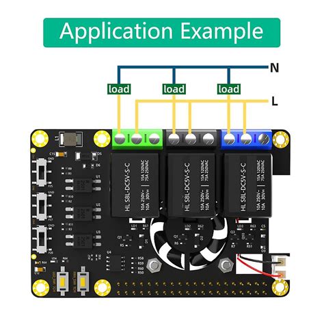 Rpi Power Relay Board Expansion Module Dual Cooling Fan Auto Color Changing Led For A 3a B 2b
