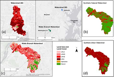 Location And Land Cover Of The Study Watersheds A Real World Urban Download Scientific