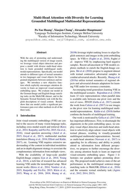Pdf Multi Head Attention With Diversity For Learning Grounded