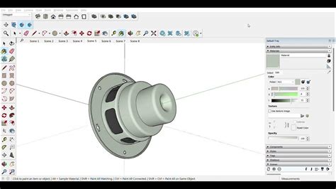 สร้าง Model ดอกลำโพงขนาด 3 5 ด้วยโปรแกรม Sketchup Youtube