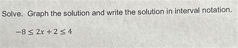 Solved Solve Graph The Solution And Write The Solution In Chegg