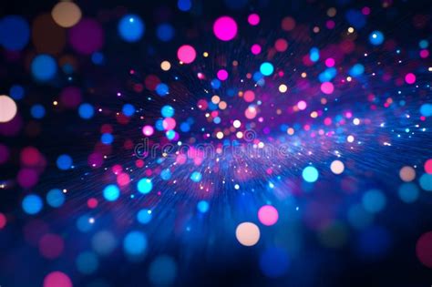 Dynamic And Realistic Illustration Of Colorful Data Points Stock