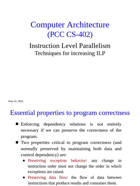 Computerarchitectureilp Techniquesforincreasing Pdf Central Processing Unit Computer