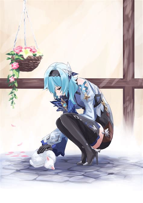 Eula Genshin Impact Drawn By Ryokukablog Danbooru