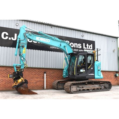 Kobelco Sk140srlc 7 With Engcon Tiltrotator Crawler Excavator Used