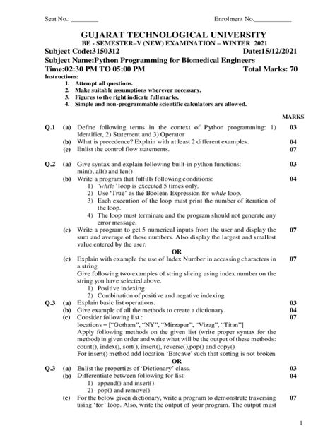 Fillable Online Subject Namepython Programming For Biomedical Engineers Fax Email Print Pdffiller